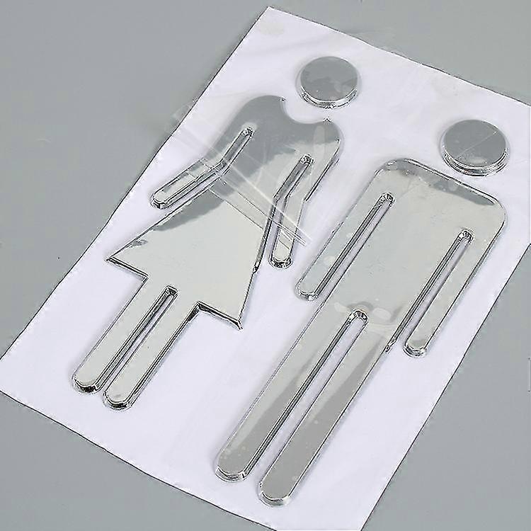 Modern Universal Bathroom Signage,sign Men Women Toilet Adhesive Backed ...