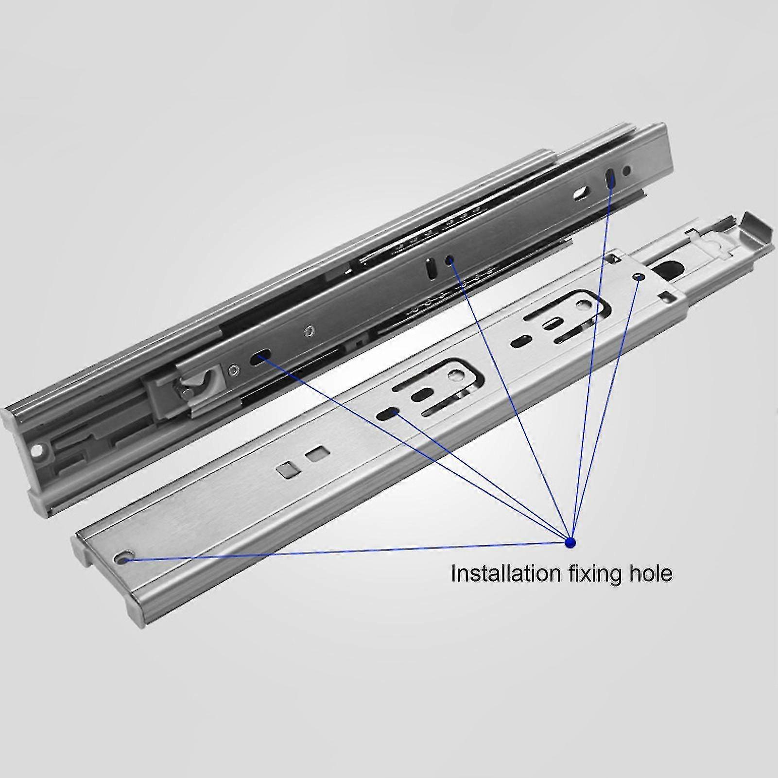 Drawer Slide Heavy-duty Mute Smooth 3 Folds Soft Closing Ball Bearing ...