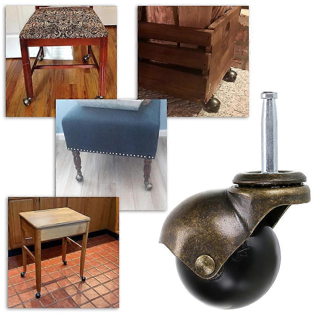 4 Pack 2 Inch Ball Caster Stem Caster Wheel with Sockets,Vintage ...