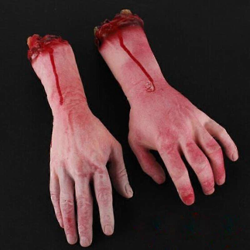 1pc Severed Scary Cut Off Bloody Fake Latex Life Size Arm Hand ...