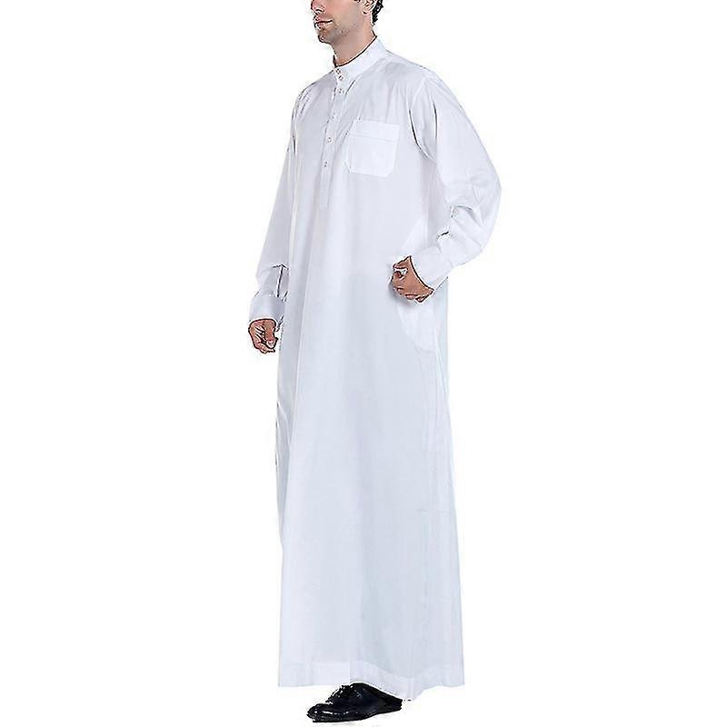 Men Muslim Islamic Long Robe Dishdasha Kaftan Dressing Evening Gown ...
