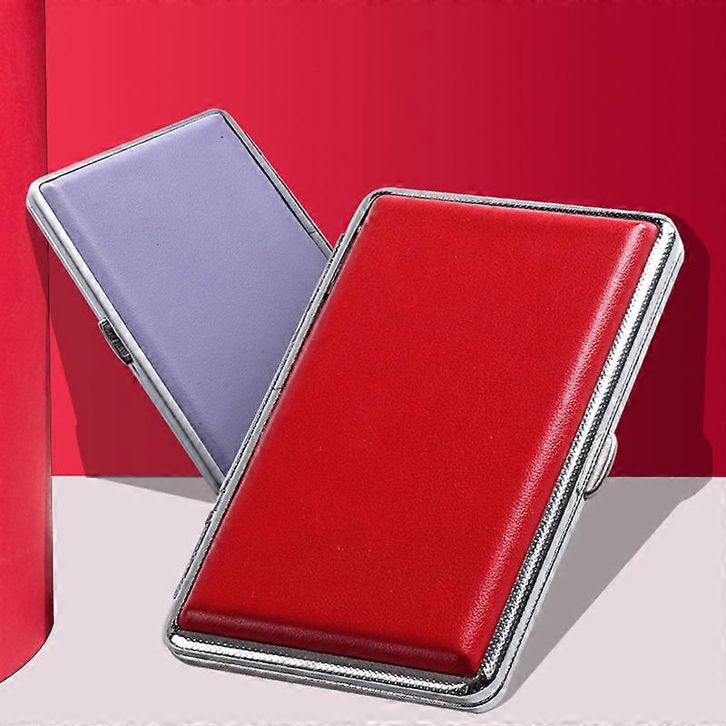 Leather Slim Cigarette Case Box Tobacco Case Women Fine Cigarettes Case ...