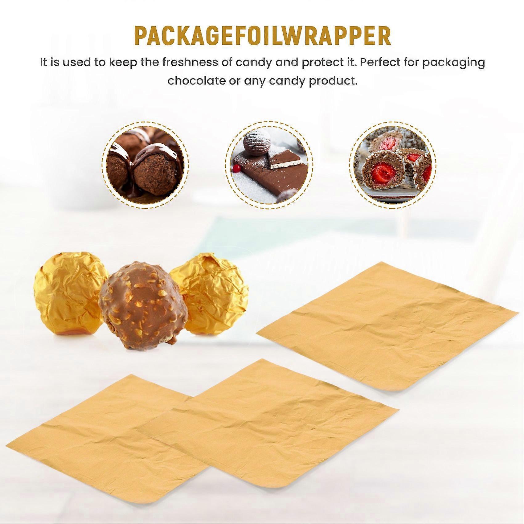 100pcs Square Sweets Candy Chocolate Lolly Paper Aluminum Foil Wrappers ...