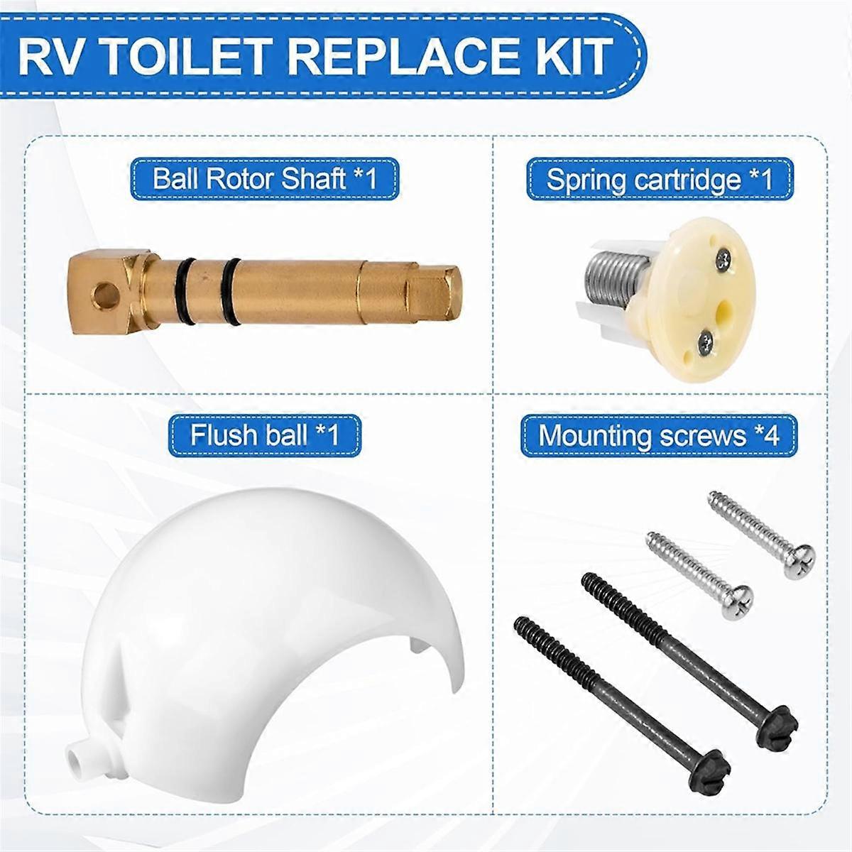 385318162 RV Toilet Flush Pedal Ball & Shaft Kit for Sealand Vacuum ...