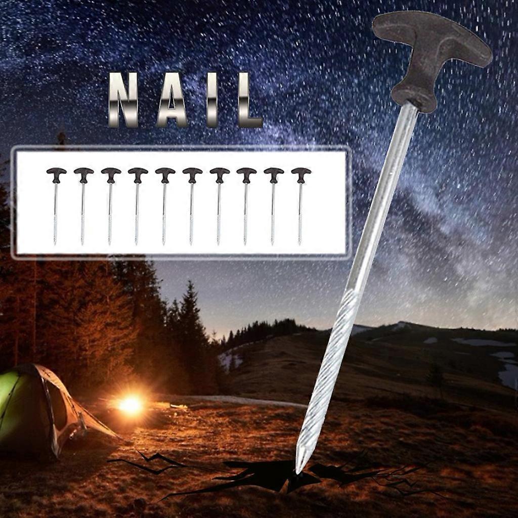 Camping Tarp Pegs Heavy Duty Metal Tent Pegs Camping Accessories 10 ...