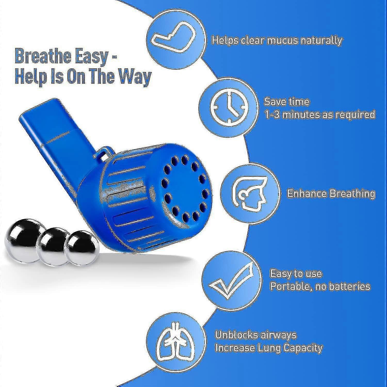 Lung Exerciser Mucus Remover - Naturally Clear Mucus With The Breathing ...