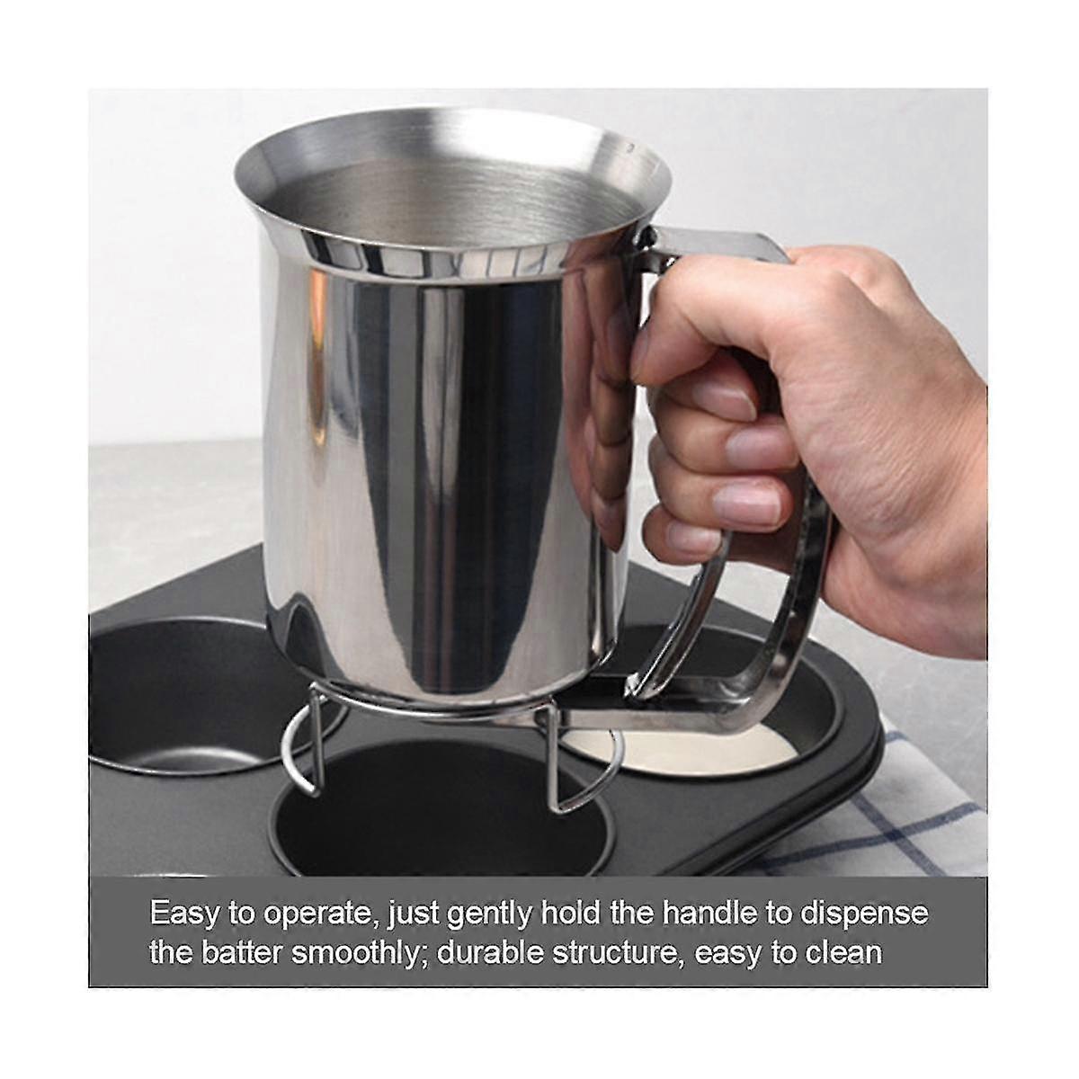 Handheld Stainless Steel Batter Dispenser Cake Cupcake Dough Dispensers ...