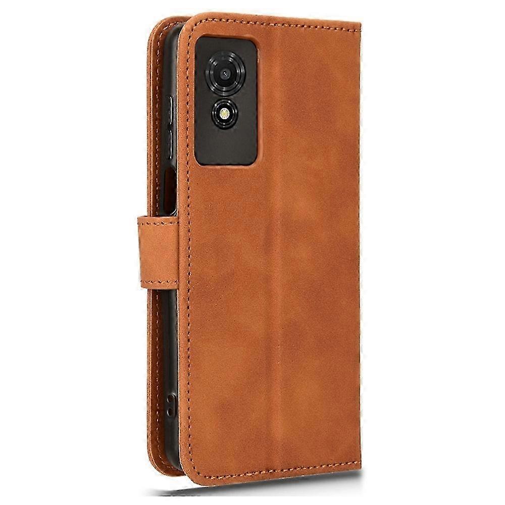 For TCL 501 Leather Case Wallet Skin-touch Phone Cover Mobile ...