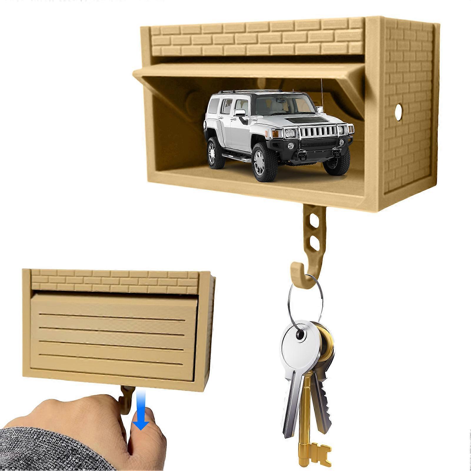Car Garage Key Holder with Opening Door, Key Holder for Wall, Fun 3D ...
