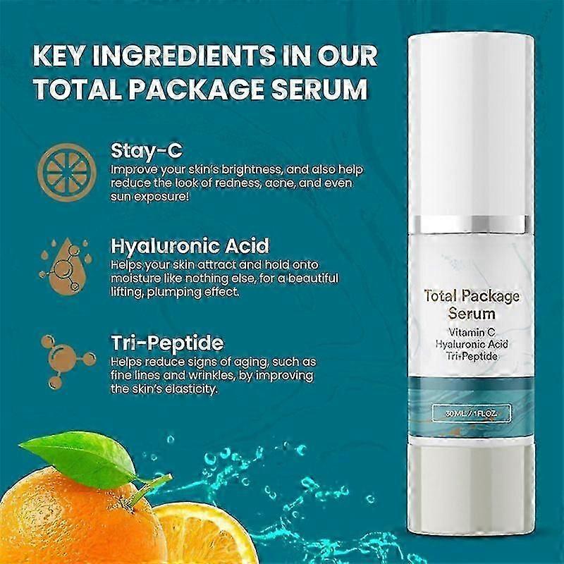 Total Package Serum, All-In-One Vitamin C, Hyaluronic Acid, Peptides ...