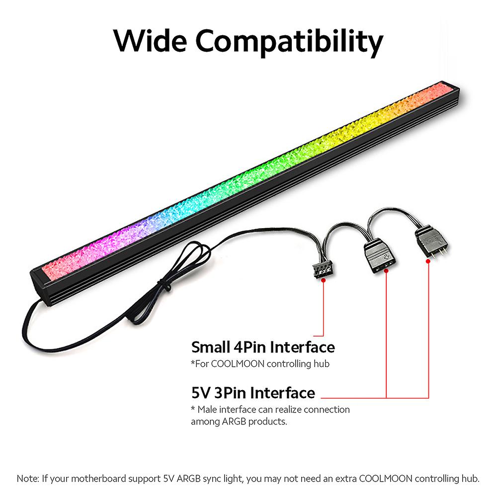 Coolmoon Argb Diamond-like Led Strip Magnetic Rgb Light Bar Rainbow Pc ...