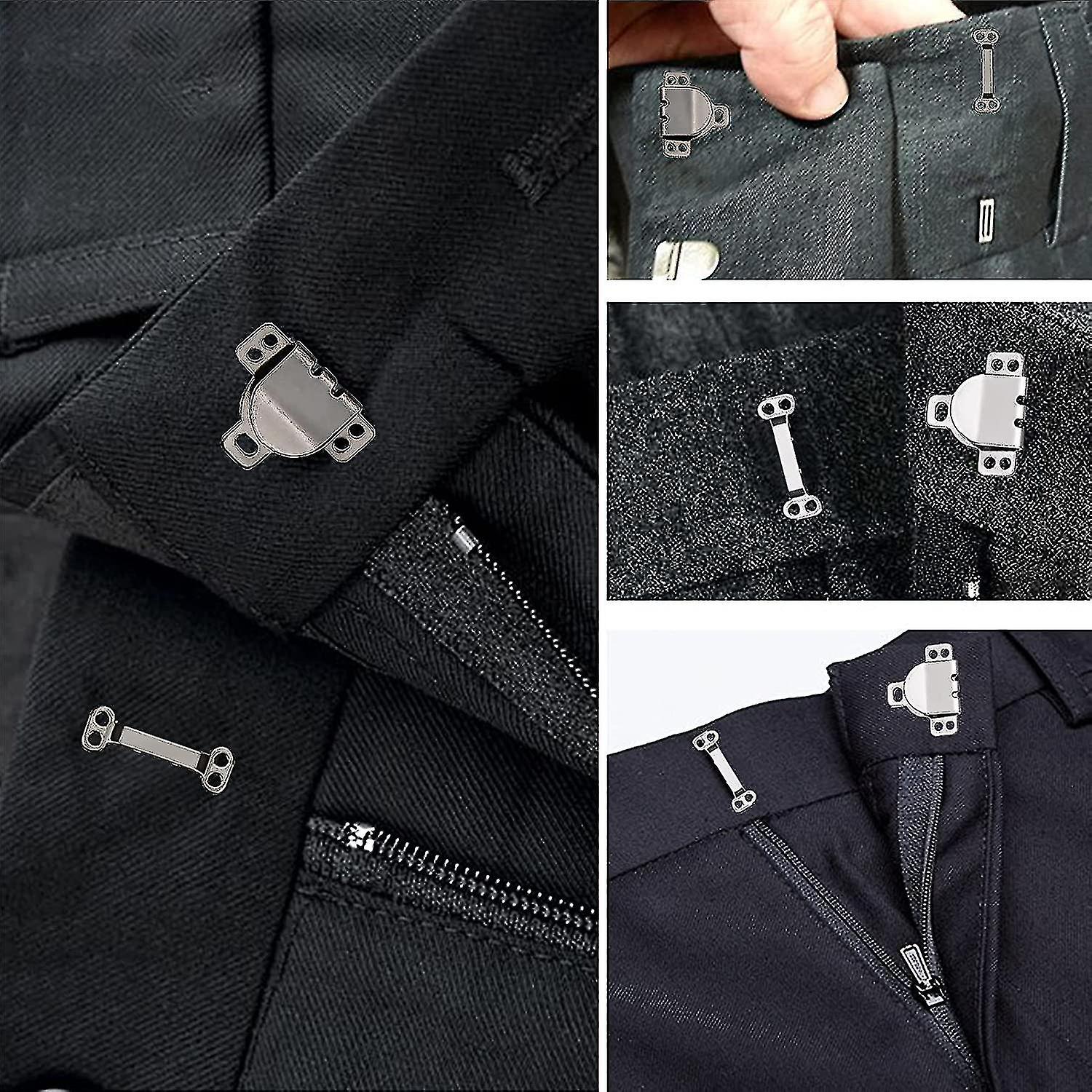 Botao 50 Set Hook And Bar Fasteners For Trousers, Silver Sewing Hooks ...