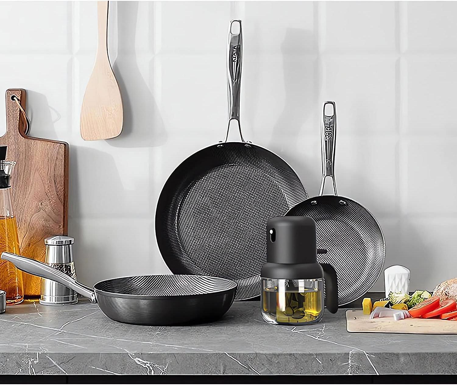 Oil Dispenser Bottle, 2 In 1 Glass Olive Oil Dispenser Dosing Dropper ...