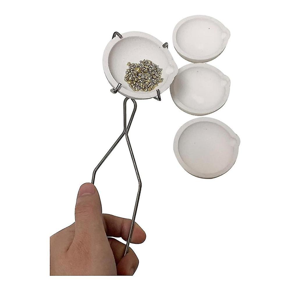 5 Pieces Small Melting Ceramic Crucible Bowl Dish Cup Set Melting Gold ...