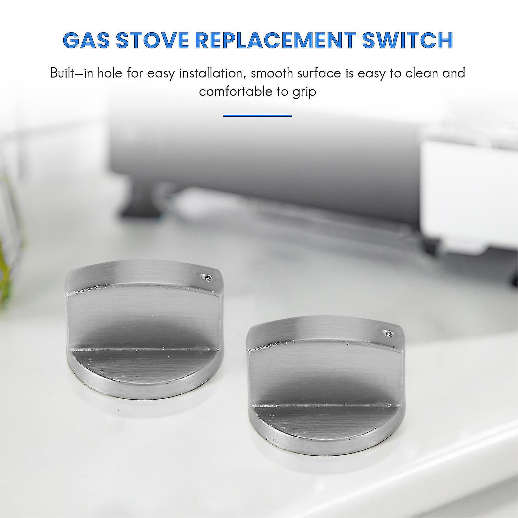 Brushed Metal Gas Stove Knobs Cooker Control Switch Range Oven Knobs ...