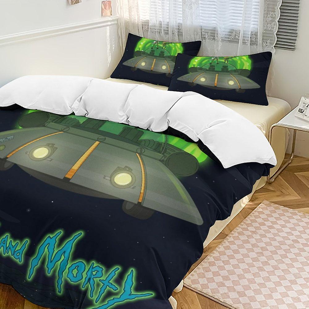 Rick and Morty Bedding Sets Cute Bed Cover Anime Cartoon 3D Printed ...