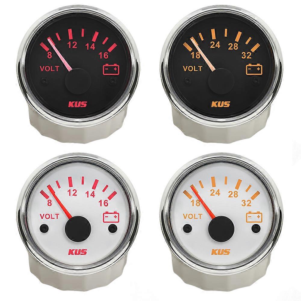 KUS Marine Auto Needle/Digital Voltage Gauge 12V 24V Boat Car Truck RV ...