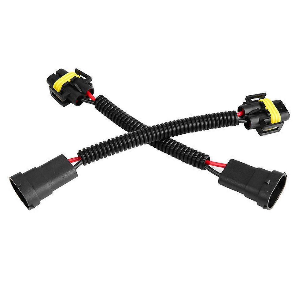 2Pcs Headlight Fog Lamp Extension Wiring Harness Sockets Connector ...