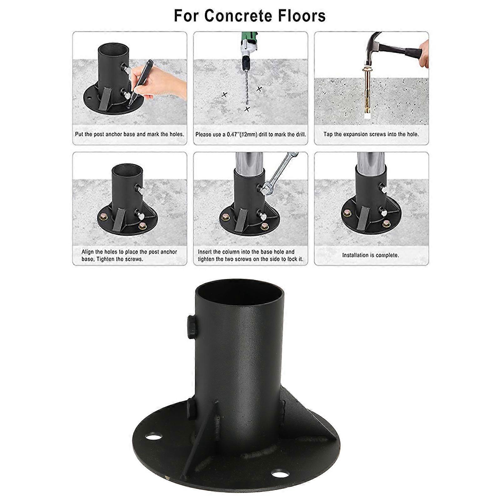 Chain Link Fence Pole Floor Flange Base Flange Heavy Solid Fence Post ...