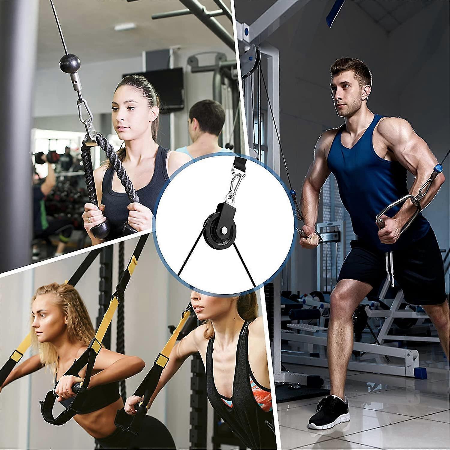 2 Pulleys 90mm Cable Pulley 360 Degree Rotation Pull Wheel for Pulley ...