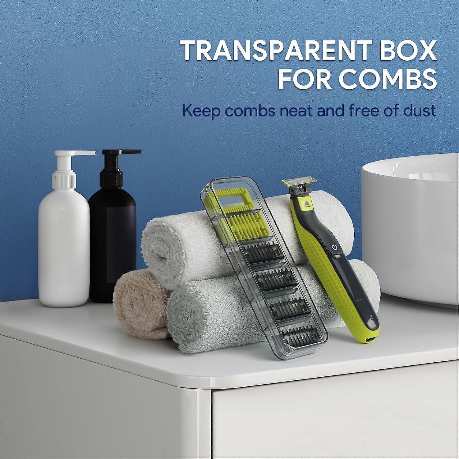 Hair Trimming Guides, Attachments, with Bag, Replacement Combs, Stubble ...