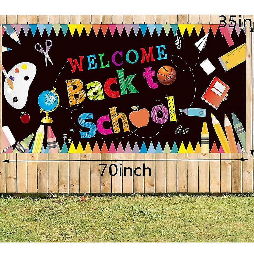 Welcome Back to School Banner, First Day of School Backdrop Banner ...