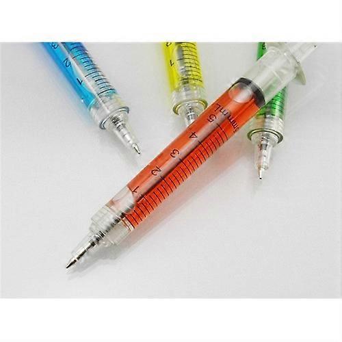 4x Syringe Pens Novelty Liquid Syringe Ballpoint Pen Doctor Nurse ...