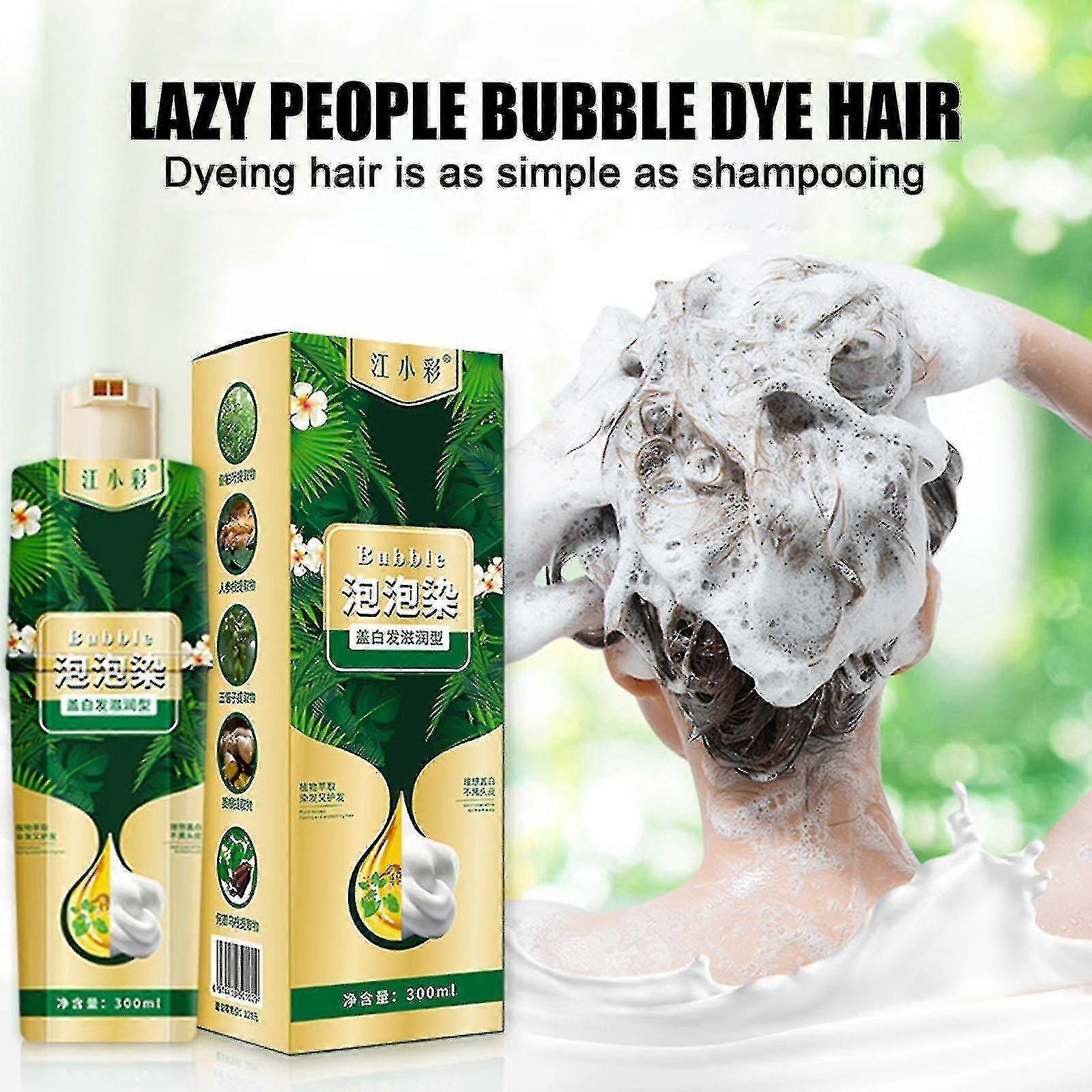 Bubble Plant Hair Dye Shampoo,hair Color Shampoo,plant Bubble Hair Dye Shampoo,instant Natural ...