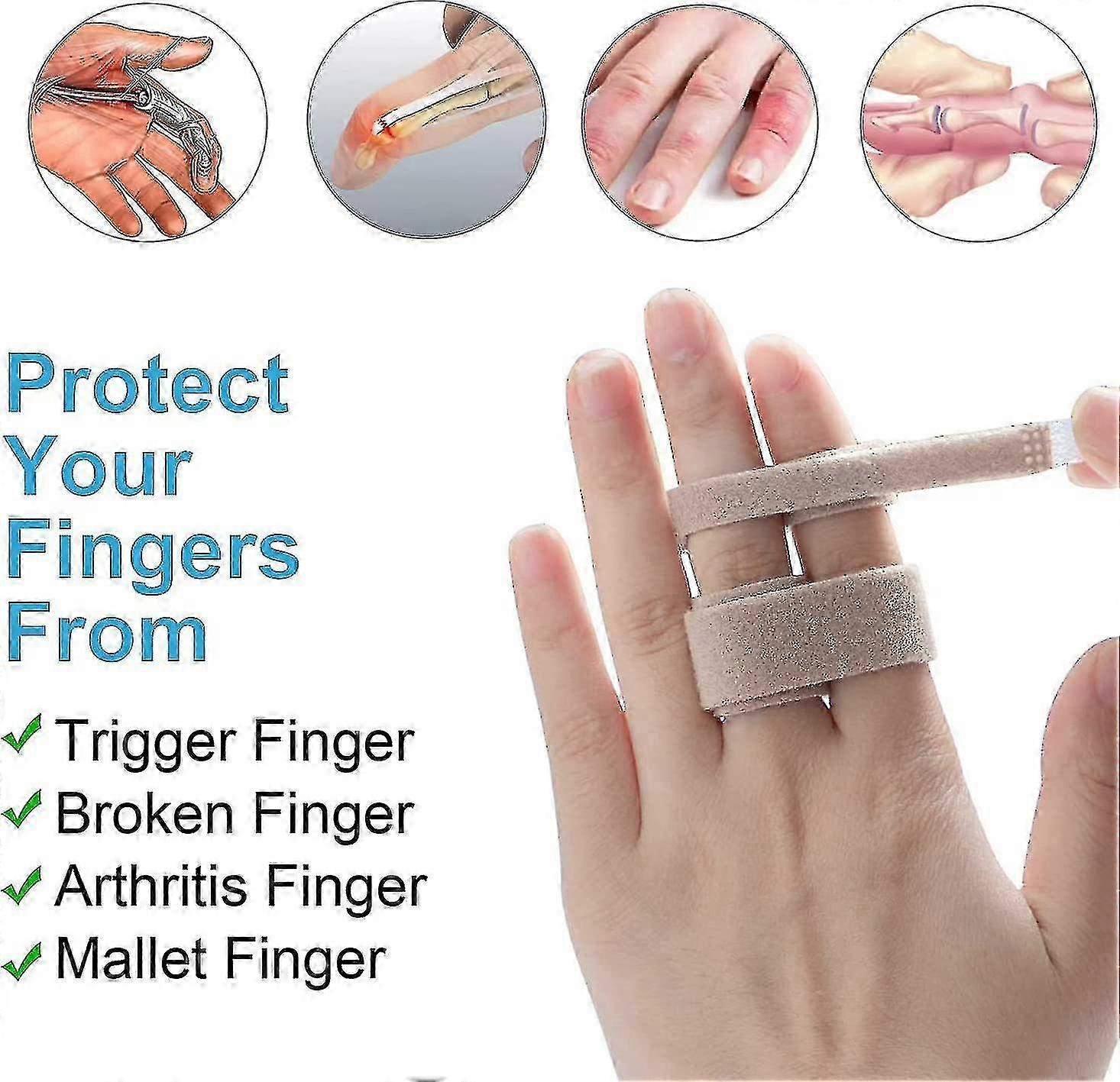 12 Pcs Of Finger Tape For Jammed, Swollen, Dislocated Finger Joint ...