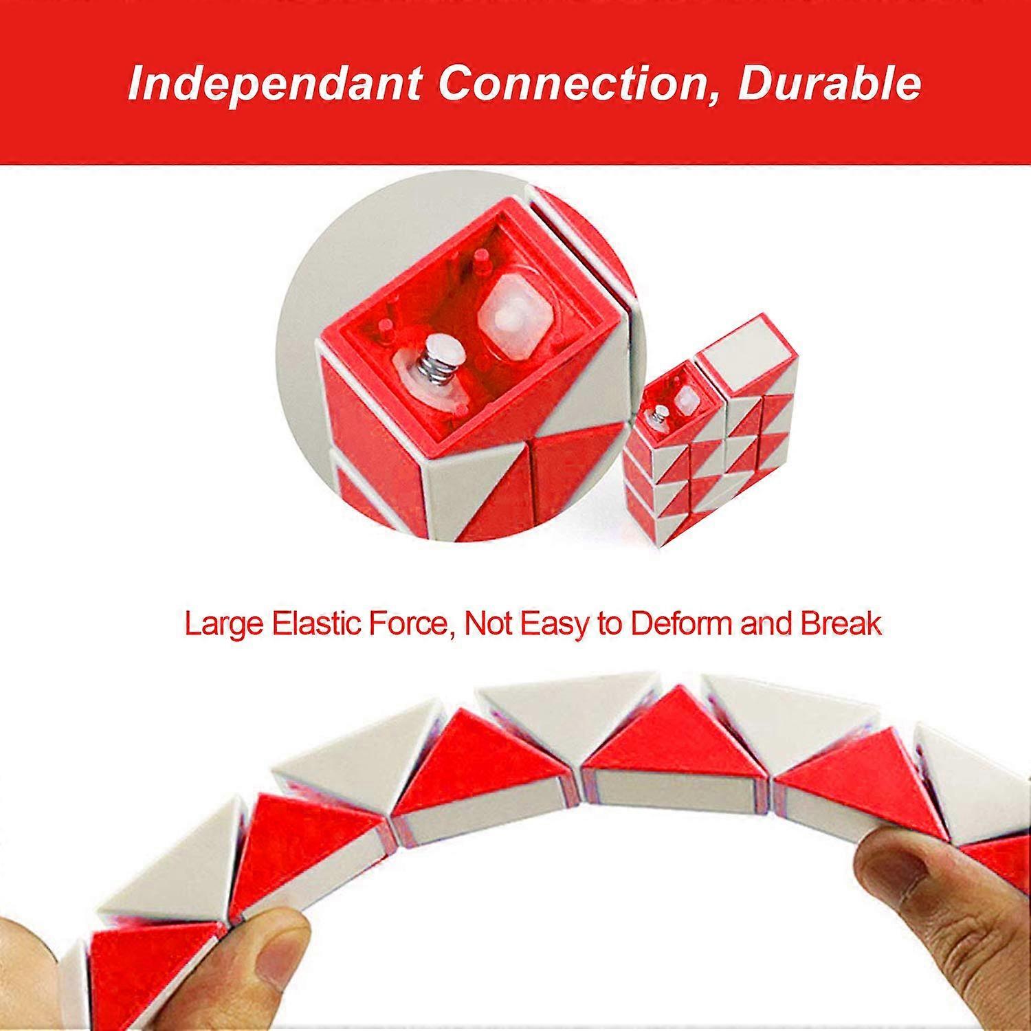 Dice Toy - 12 Pieces, 24 Blocks - Magic Speed Cube / Snake Cube Puzzle / Magic Snake Cube ...