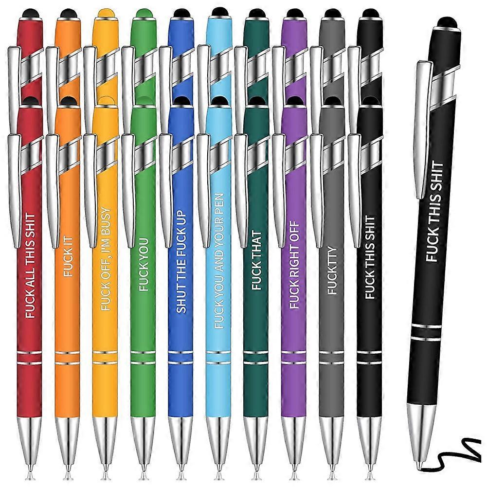 20Pcs Office Pens Funny Ballpoint Pens Motivational Pens Rude Quotes ...
