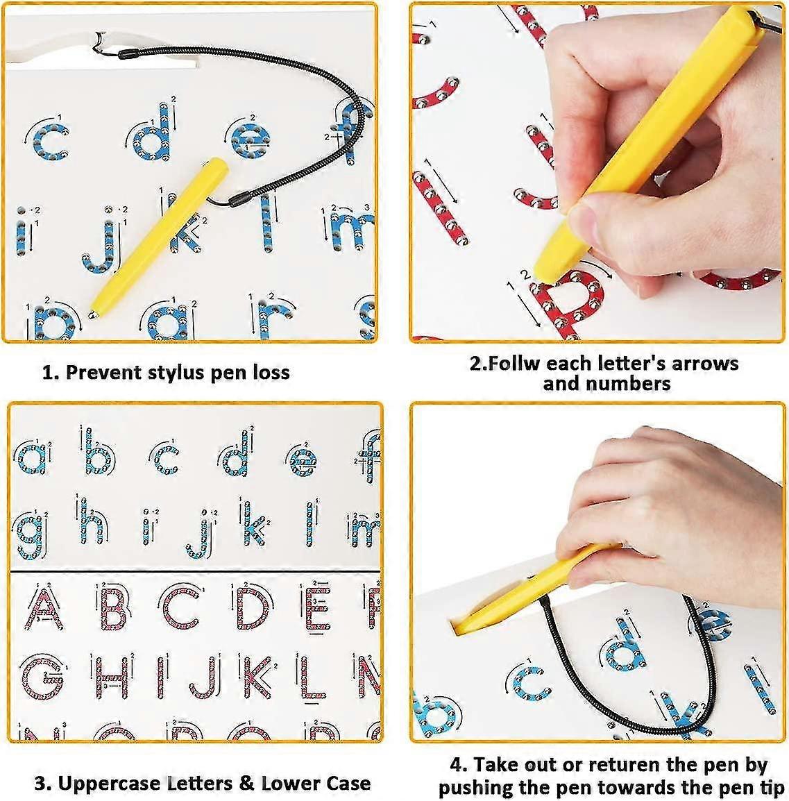 Magnetic Alphabet Tracing Board, Abc Magnetic Letter Board, Magnets ...