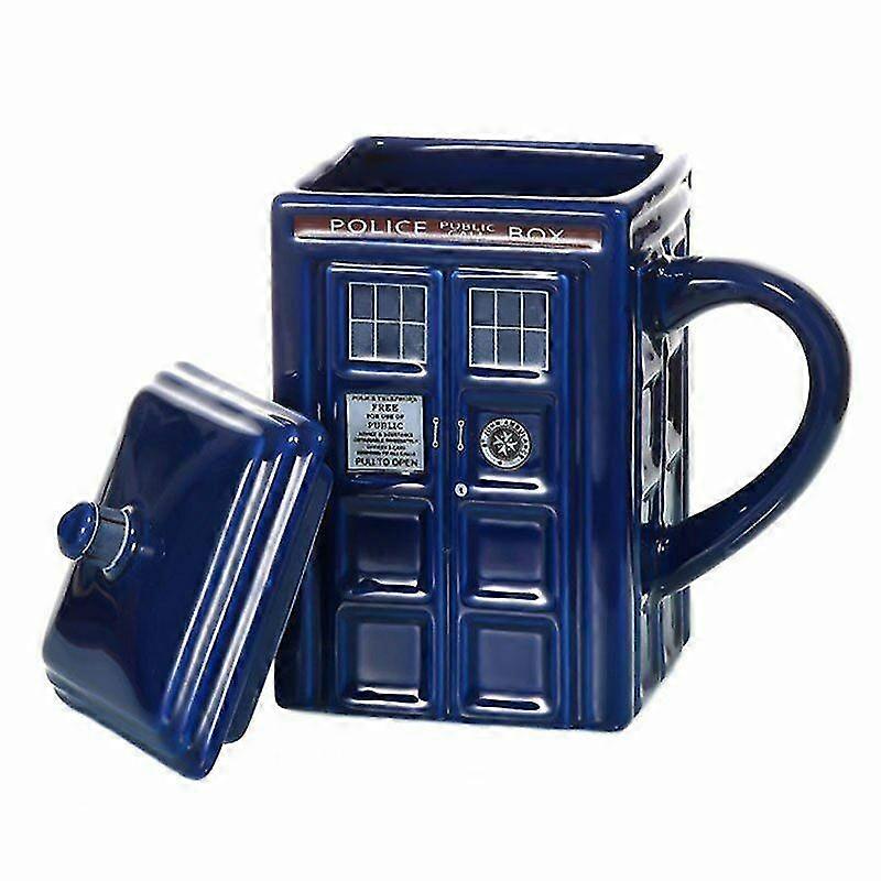 Doctor Who Tardis Mug Coffee Tea Cup Police Box Ceramic Mug With Lid ...