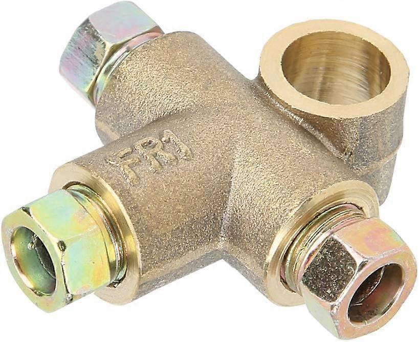 T Shaped Brake Line Tee Hose Connector 3 Way Adapter With 3 Male Nuts ...