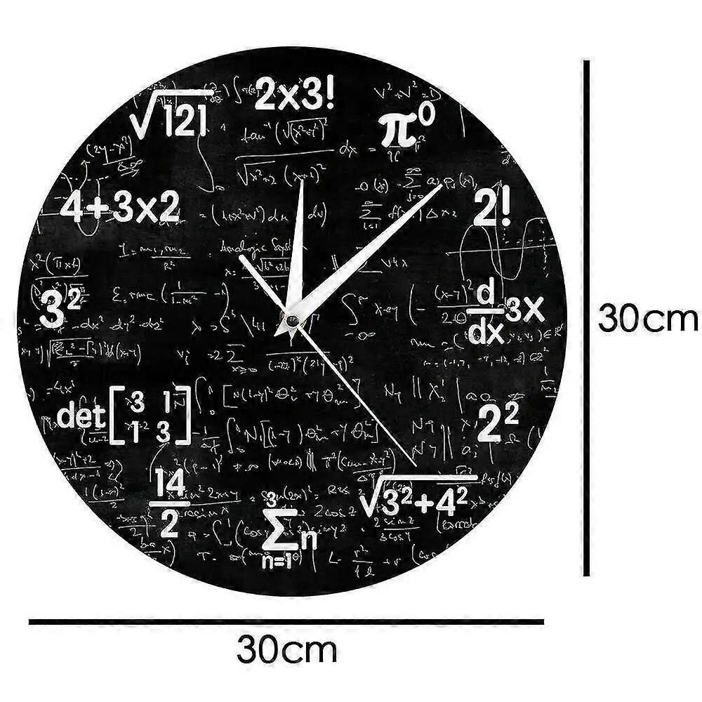Mathematics Wall Clock Mathematics Clock Graduation Gift Gift Wooden ...