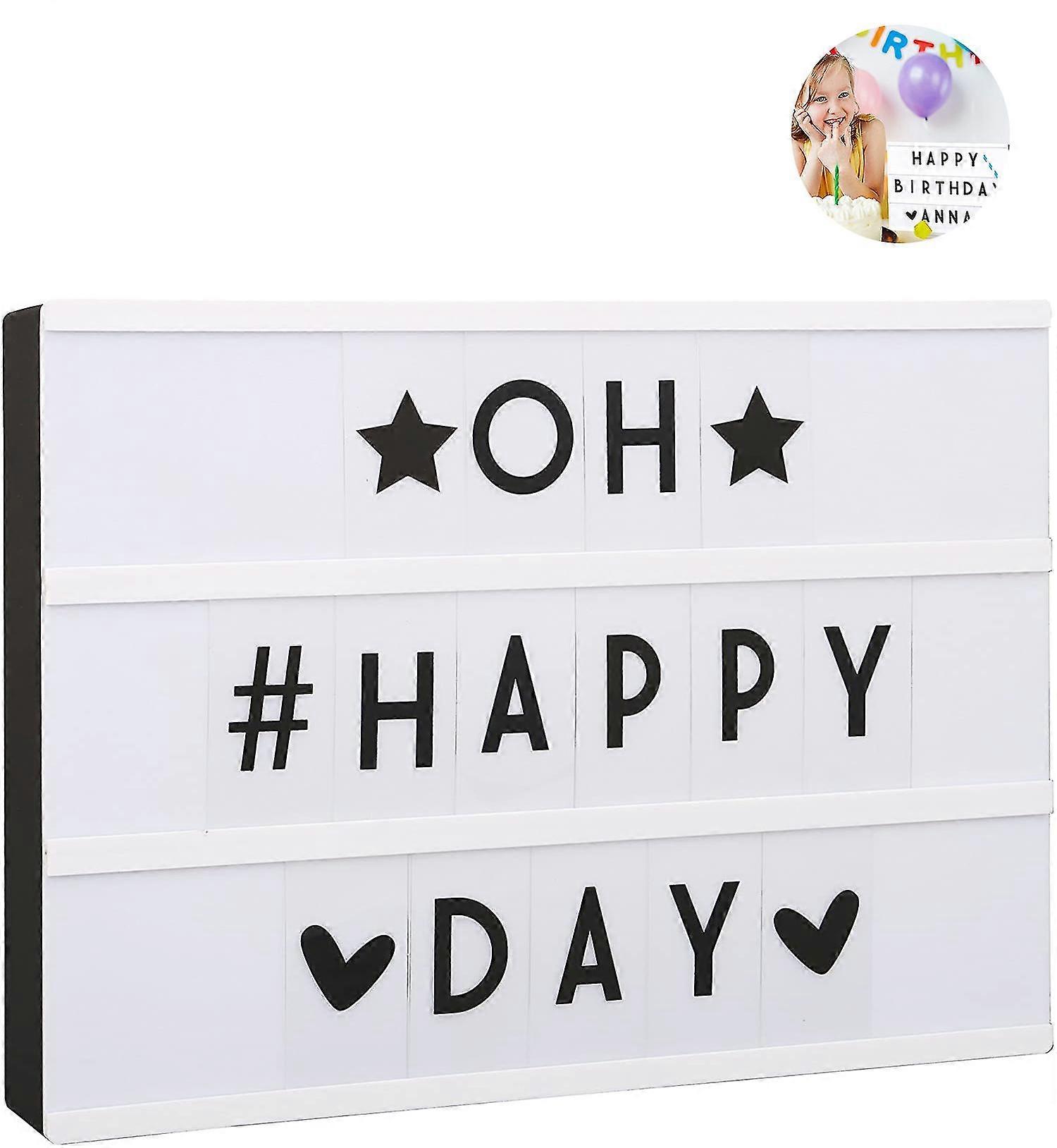 LED A4 lightbox I USB and battery I 96 decorative letters in black ...