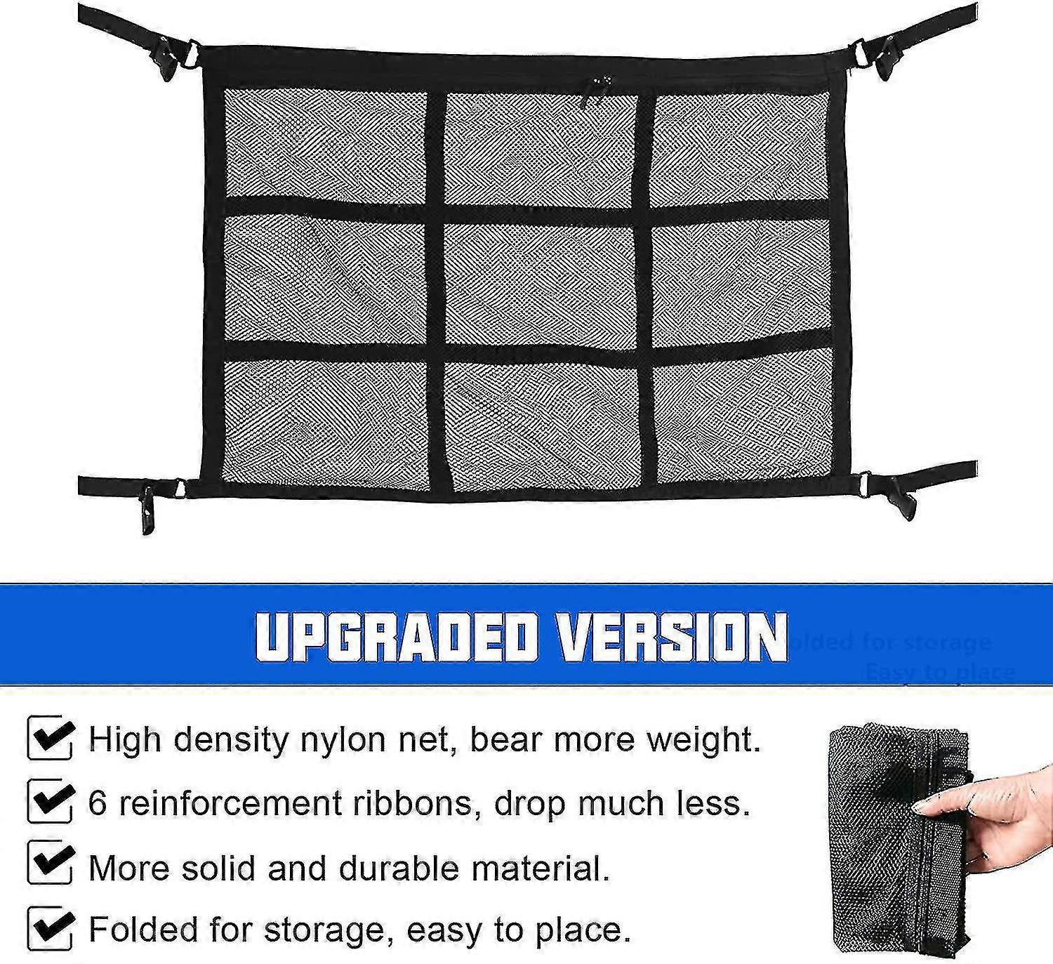 Car Ceiling Cargo Storage Net - Interior Car Roof Storage Zipper ...