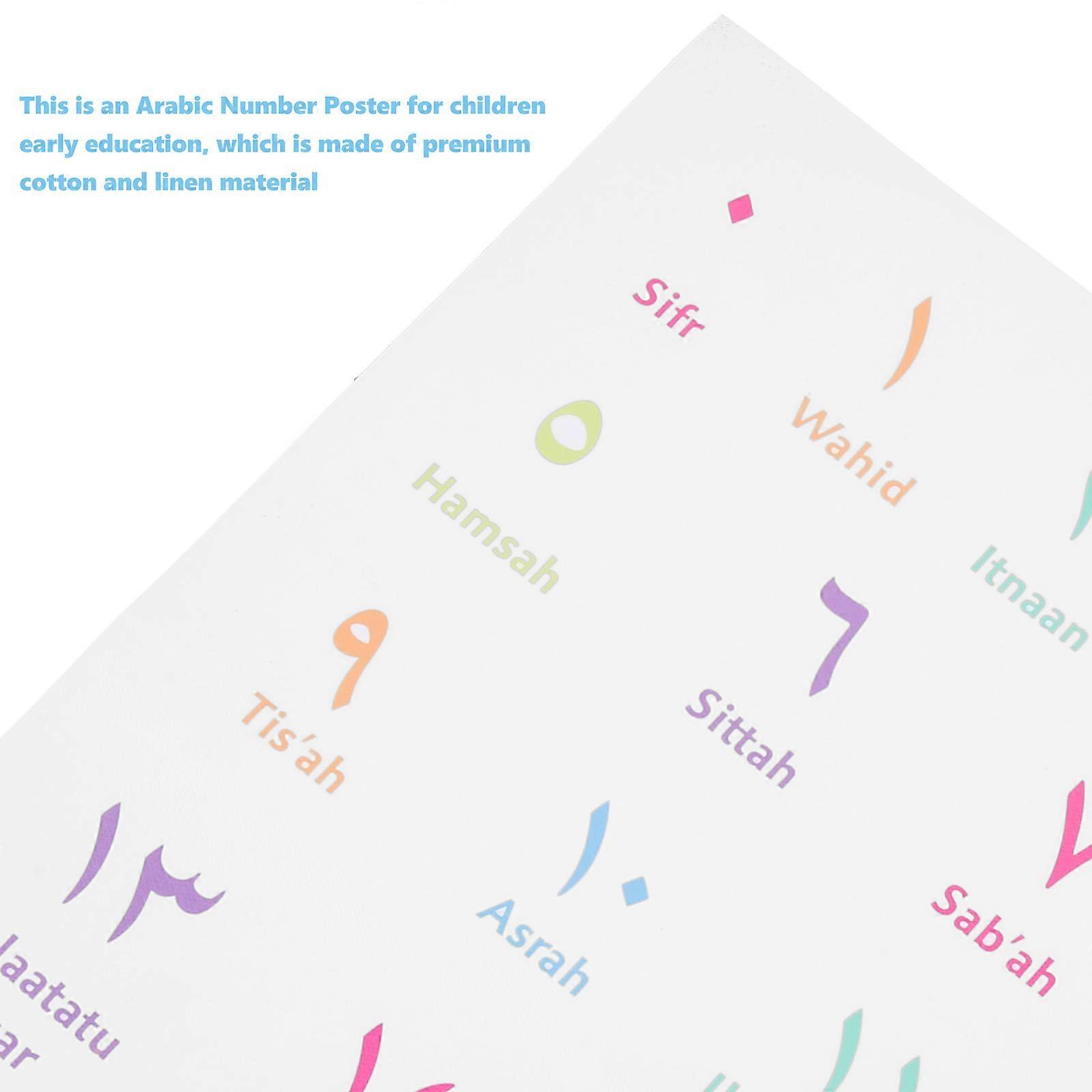 Arabic Number Poster Educational Posters Kids Learning Wall Charts ...