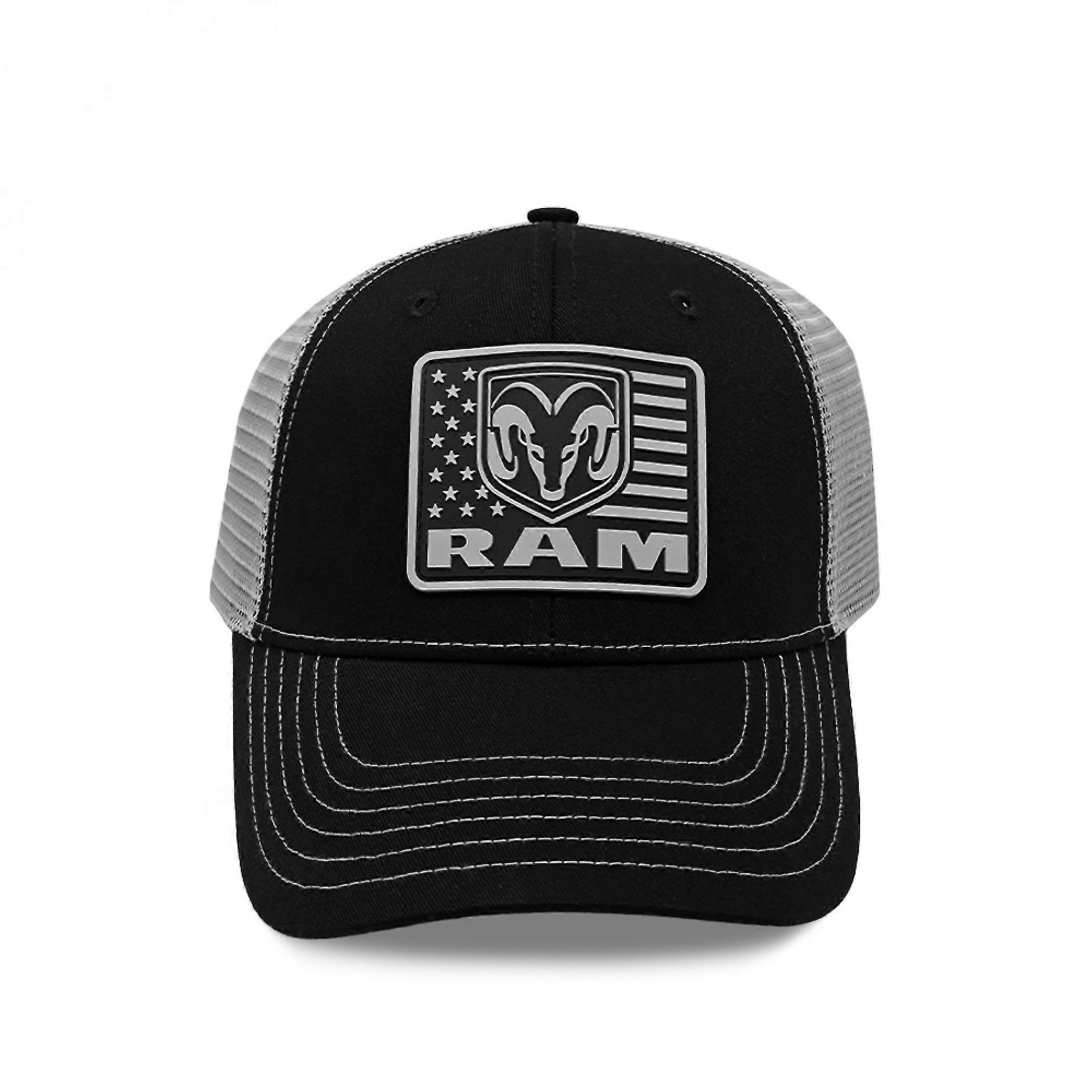 Dodge Ram Patriotic Logo Patch Adjustable Trucker Hat | Fruugo UK