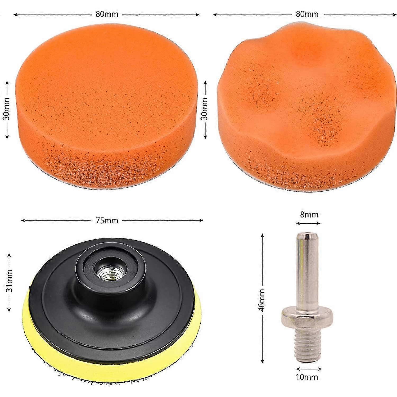 11pcs Polishing Sponges 76mm Buffing Pad Polishing Kit Sponge with M10 ...