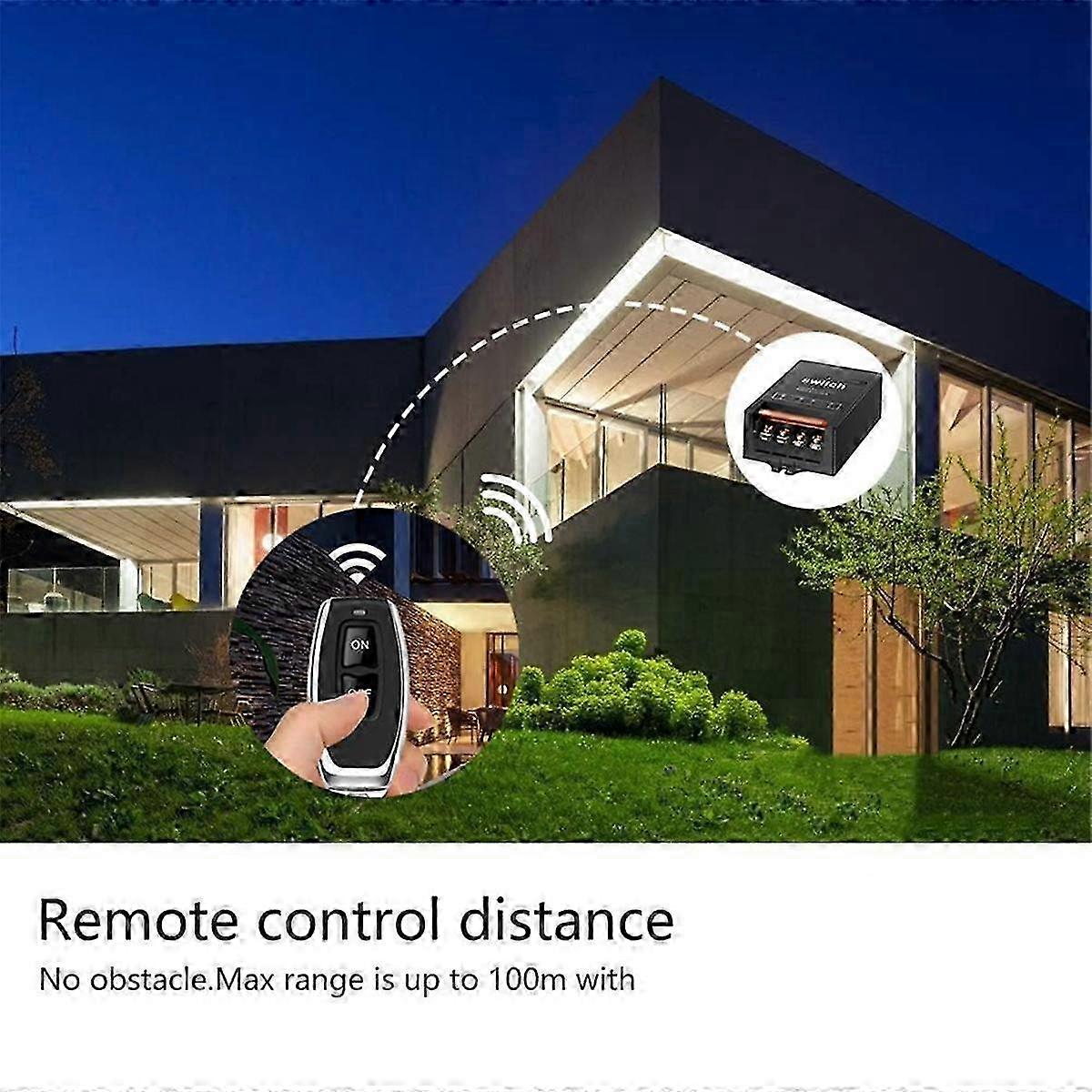 12v Remote Control Switch with 30A Relay,DC 72v 60v 48v 36v 24v 12v ...