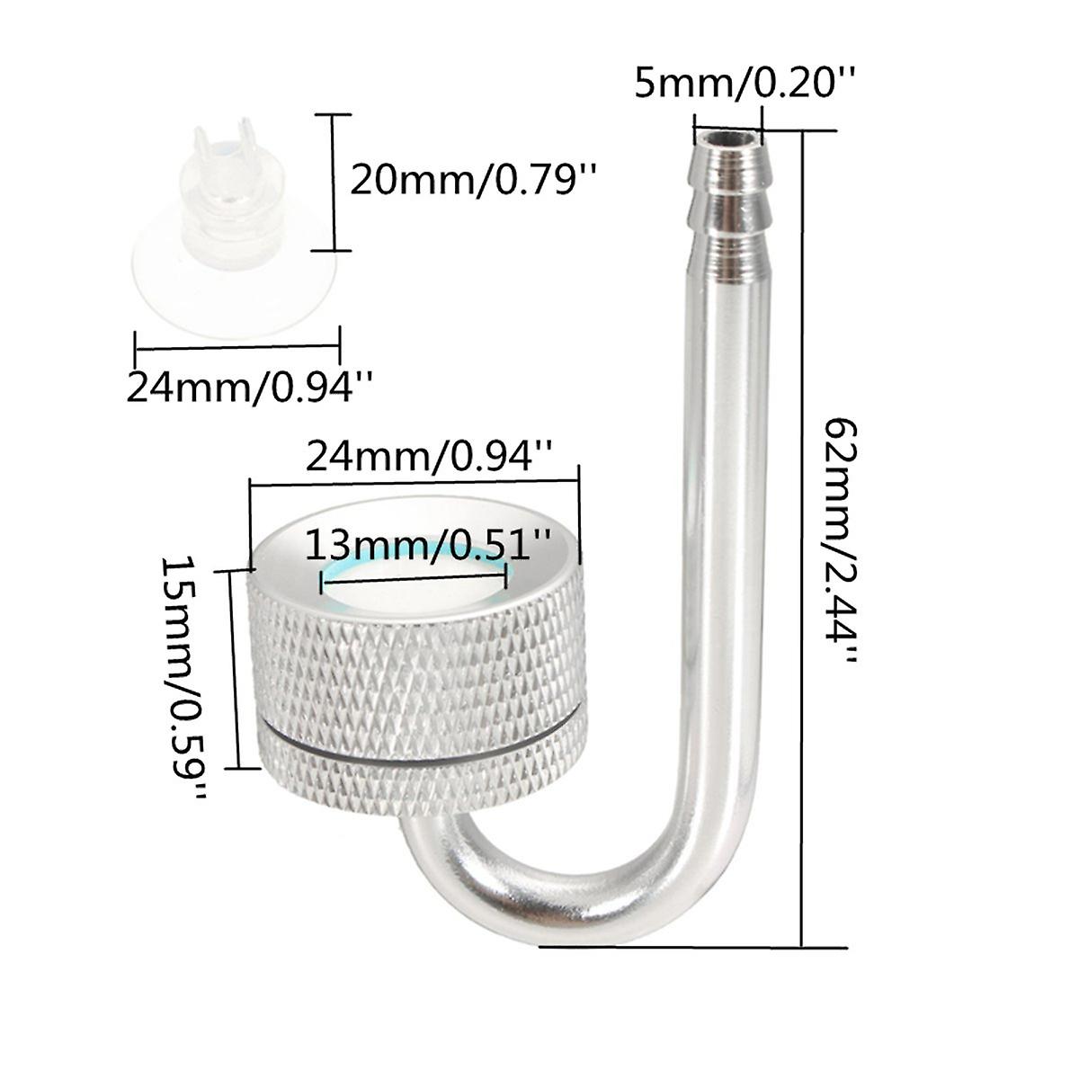 Set CO2 Diffuser Atomizer Regulator Reactor for Fish Tank Aquarium ...