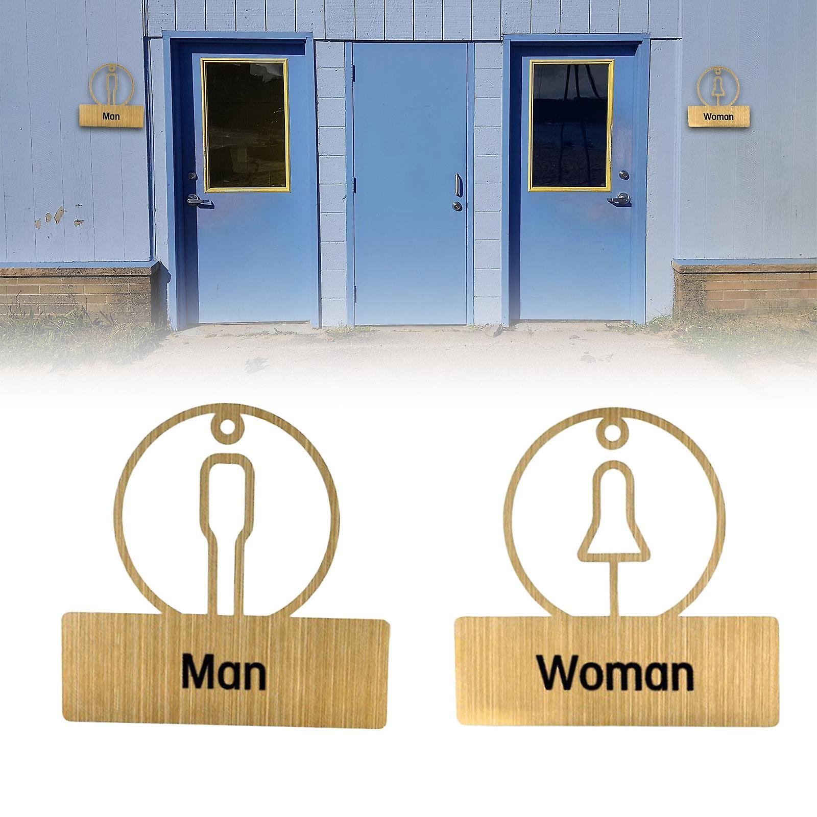 Toilet Door Sign Bathroom Signage Male and Female Toilet Signage Loo ...
