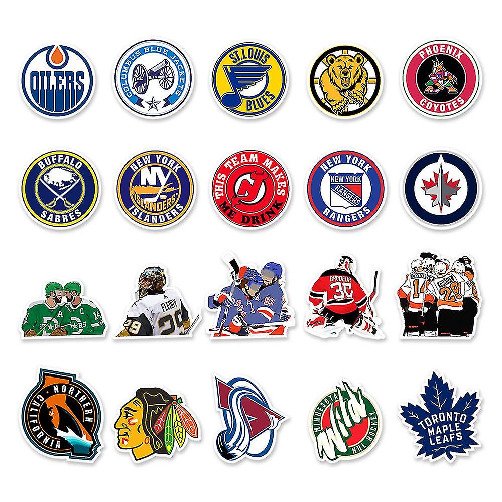 50-pack Hockey Team Fan Logo Sticker Series Waterproof Stickers | Fruugo UK