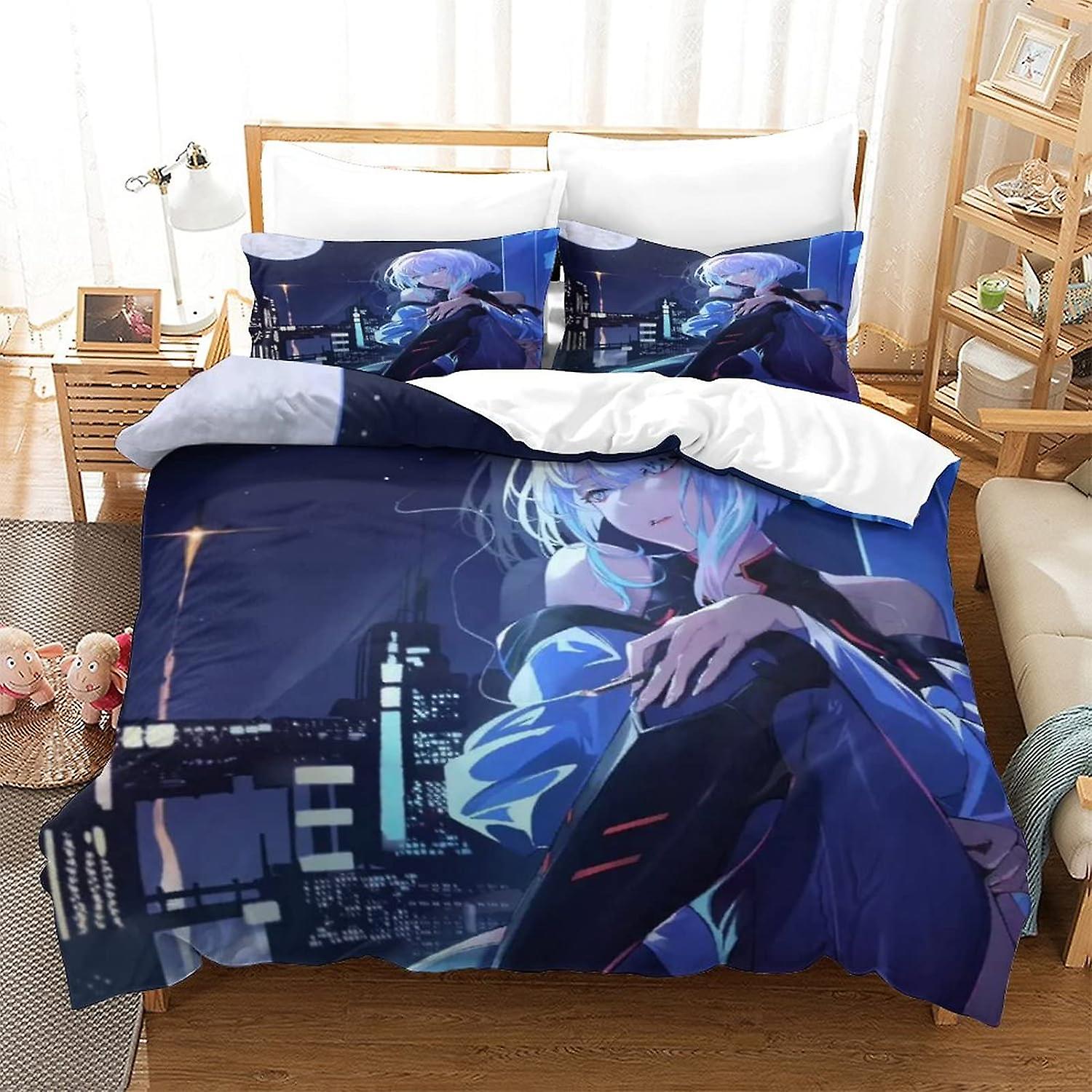 Cyberpunk Edgerunners Duvet Cover Set Luxe 3D Printed Bedding David And ...