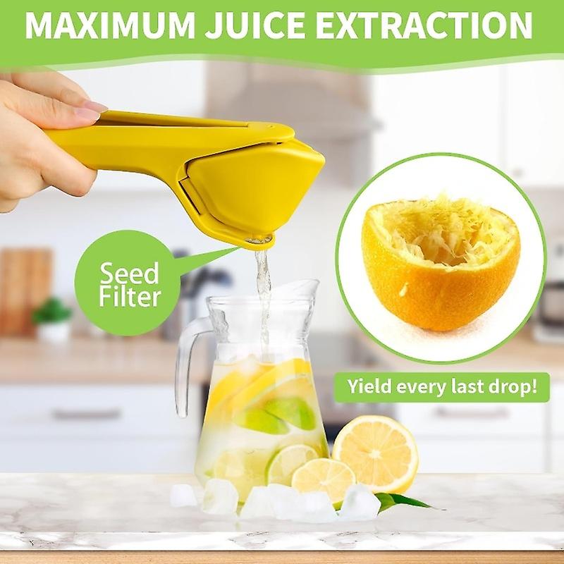 Max Juice Extraction Lemon Lime Squeezer EasytoUse Flat Lemon Squeezer with Leverage Squeezer ...