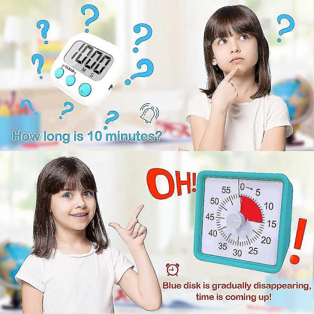 60 Minute Visual Timer For Kids, Visual Countdown Timer For Office ...