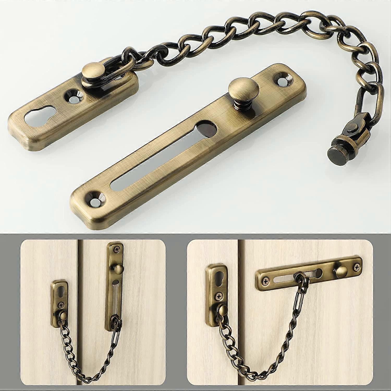 Security Door Chain Narrow Door Limiter Spring Loaded Anti-Theft Door ...
