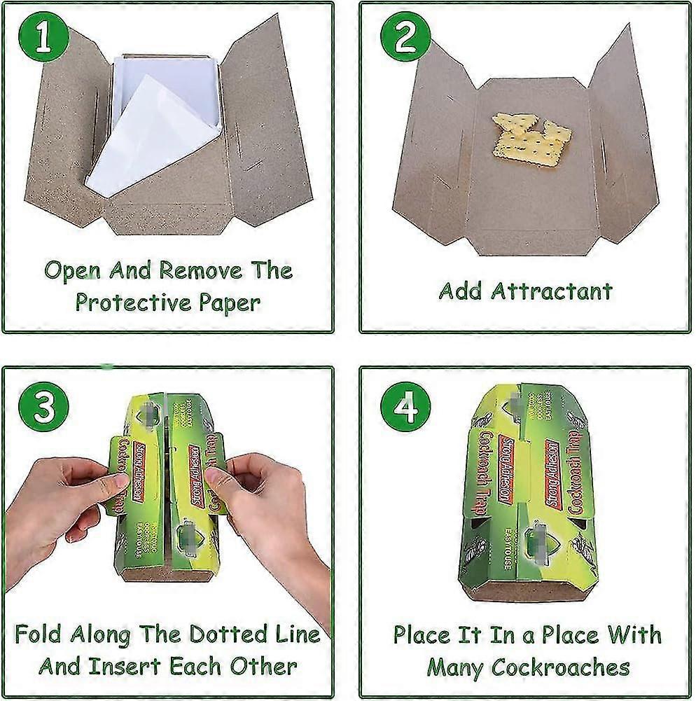 Roach Trap Cockroach Killer Strong Adhesion Roach Killer Home Kitchen ...