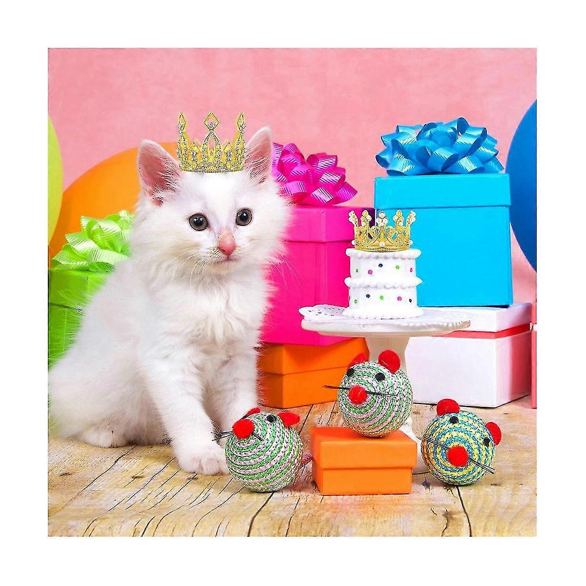 6 Pcs Crown Cake Topper Birthday Mini Crown Cake Topper Crystal Pearl ...